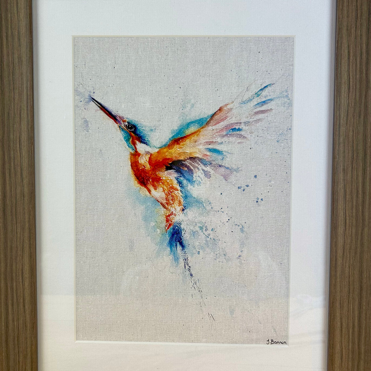 Kingfisher Framed Print – Velvet Fern